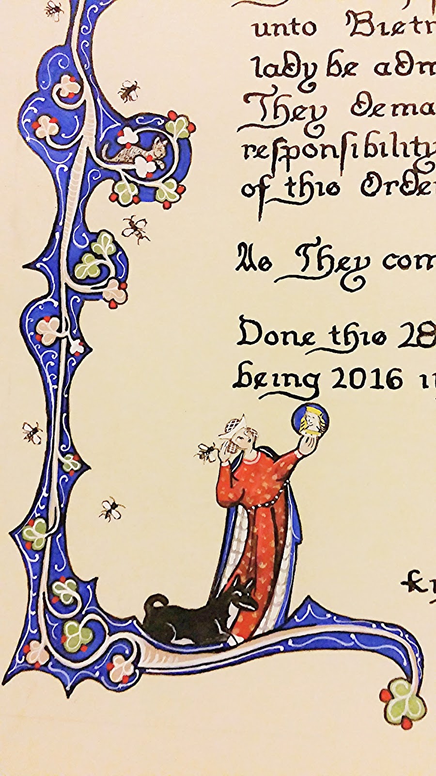 The Making Of An SCA Scroll, Part 2 – An Itinerant Scribe