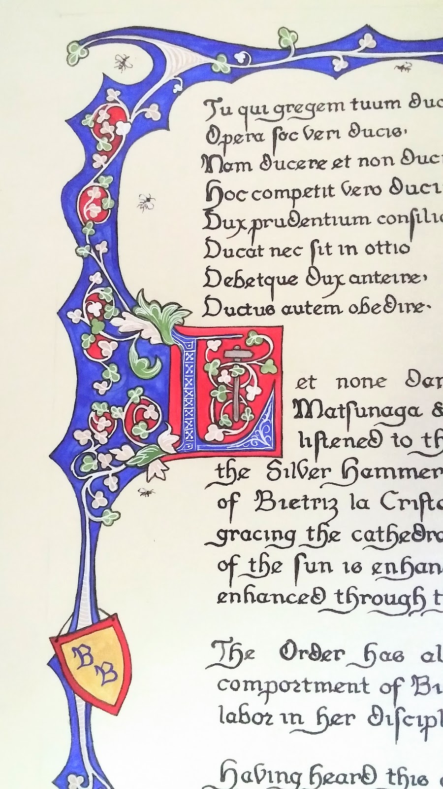 The Making Of An SCA Scroll, Part 2 – An Itinerant Scribe