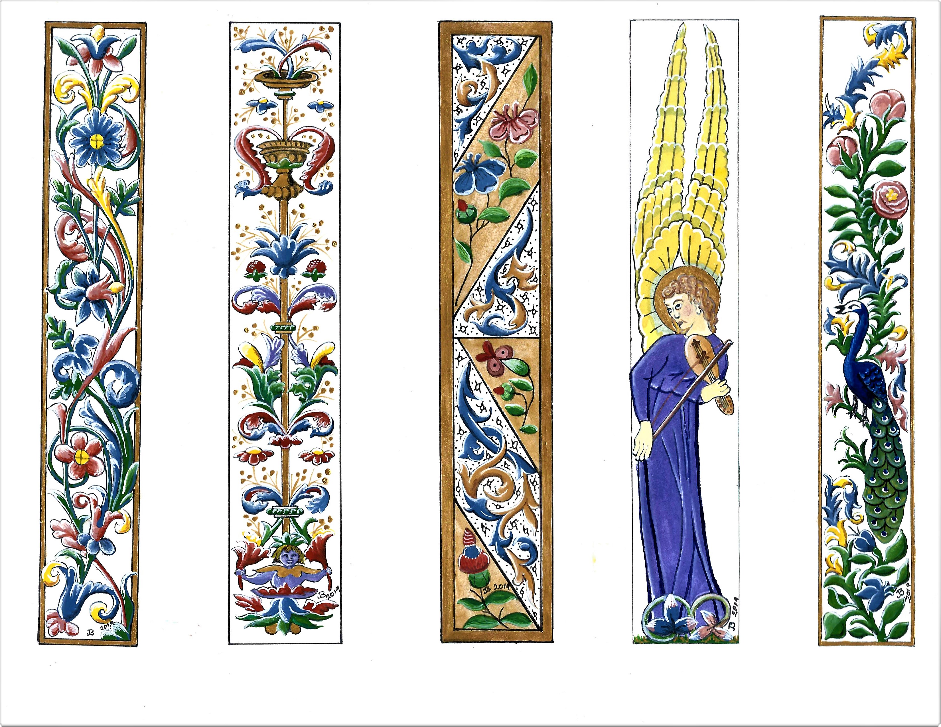 Here Come New Bookmarks To Paint – An Itinerant Scribe